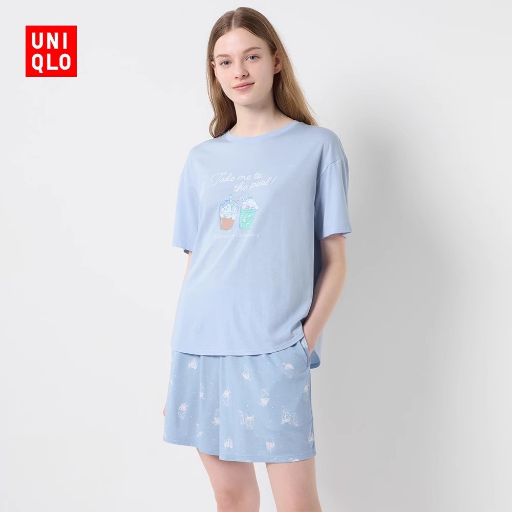 Uniqlo Womens UT Chikawa x Sanrio เสื้อยืดแขนสั้นลําลองสําหรับบุรุษและ ...