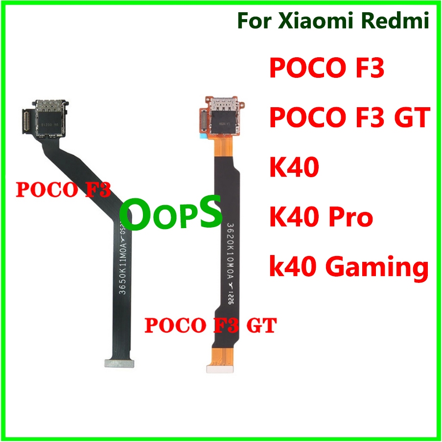 ถาดซิมการ์ด Flex สําหรับ Xiaomi Redmi K40 Pro K40 Gaming POCO F3 GT SD ช่องซิมซ็อกเก็ตสายริบบิ้น ...