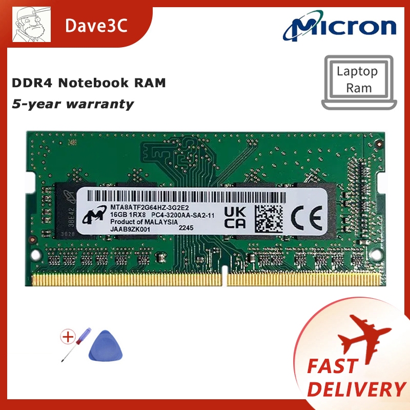 Micron ddr4 โน๊ตบุ๊ค RAM 4gb 8gb 16gb 3200 2666 2400 2133mhz Notebook RAM หน่วยความจําแล็ปท็อป ...