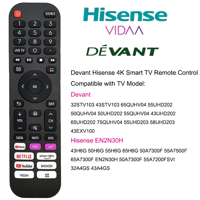 รีโมทคอนโทรล Hisense ใหม่ ใช้ต้นฉบับสําหรับ DEVANT LCD LED tv Player ...