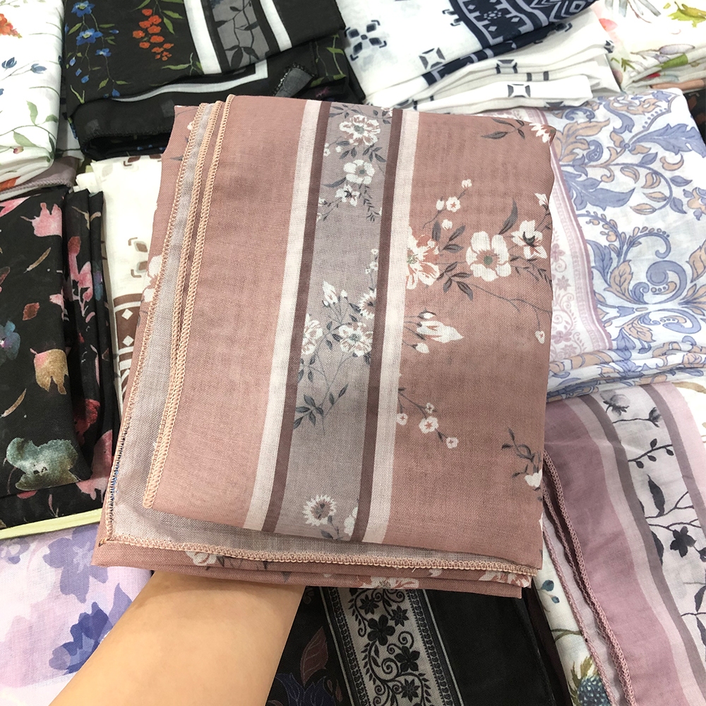 ผ้าฝ้าย พิมพ์ลาย 45 Bawal Happy Flowy Bawal Form ราคาถูก สําหรับ ...