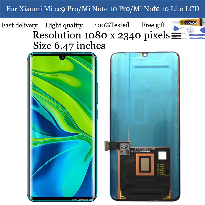 6.47 "จอแสดงผลต้นฉบับสําหรับ Xiaomi Mi CC9 PRO จอแสดงผล LCD Touch Screen Digitizer Assembly ...