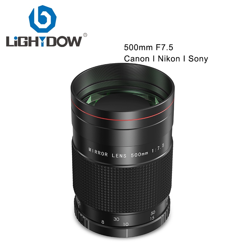 Lightdow เลนส์กล้องเทเลโฟโต้ MF 500 มม. F7.5 เลนส์กระจกสะท้อนสําหรับ ...