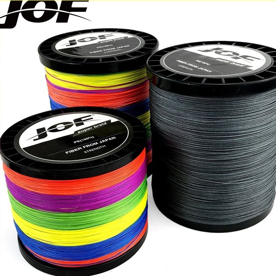 1000m JOF สายตกปลา PE สายถัก 4 เส้น ยาว 1000 เมตร แรงม้าสูง X4/X8/X9 ...
