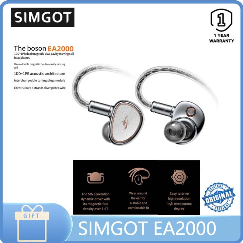 Simgot EA2000 Moving-coil in-ear HIFI หูฟังแบบมีสายความละเอียดสูงหูฟังเพลงแบบเปลี ่ ยนได ้ ...
