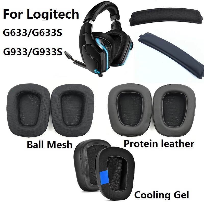 แผ ่ นรองหูฟังเบาะสําหรับ Logitech G633/G633S/G933S/G533/G935/G635/G433 หูฟังสําหรับเล ่ นเกมเ ...