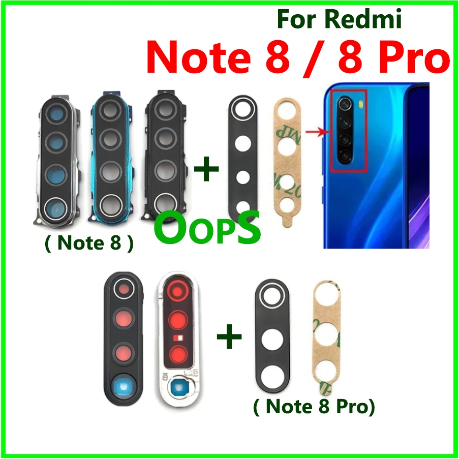 เลนส์กล้องด้านหลังโทรศัพท์ด้านหลังสําหรับ Xiaomi Redmi Note 8 Pro Note8 เลนส์กล้องขนาดใหญ่พร้อม ...