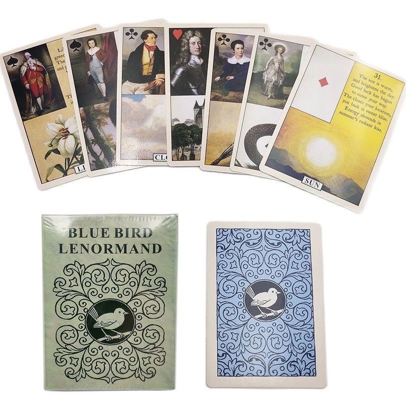 Blue bird lenormand Oracle Card Tarot Card blue bird lenormand การปรับ ...
