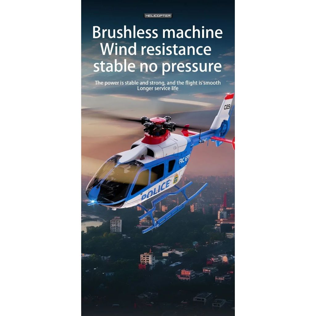 ใหม่ Rc Ec135 C123 เฮลิคอปเตอร์ 6 ช่อง Dual Brushless Direct Drive ...