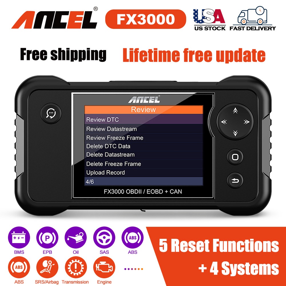 [จัจัดส่งในกรุงเทพฯ]Ancel FX3000 Full System Diagnostic Scanner OBD2 ตรวจสอบเครื่องยนต์ยานยนต์ ...