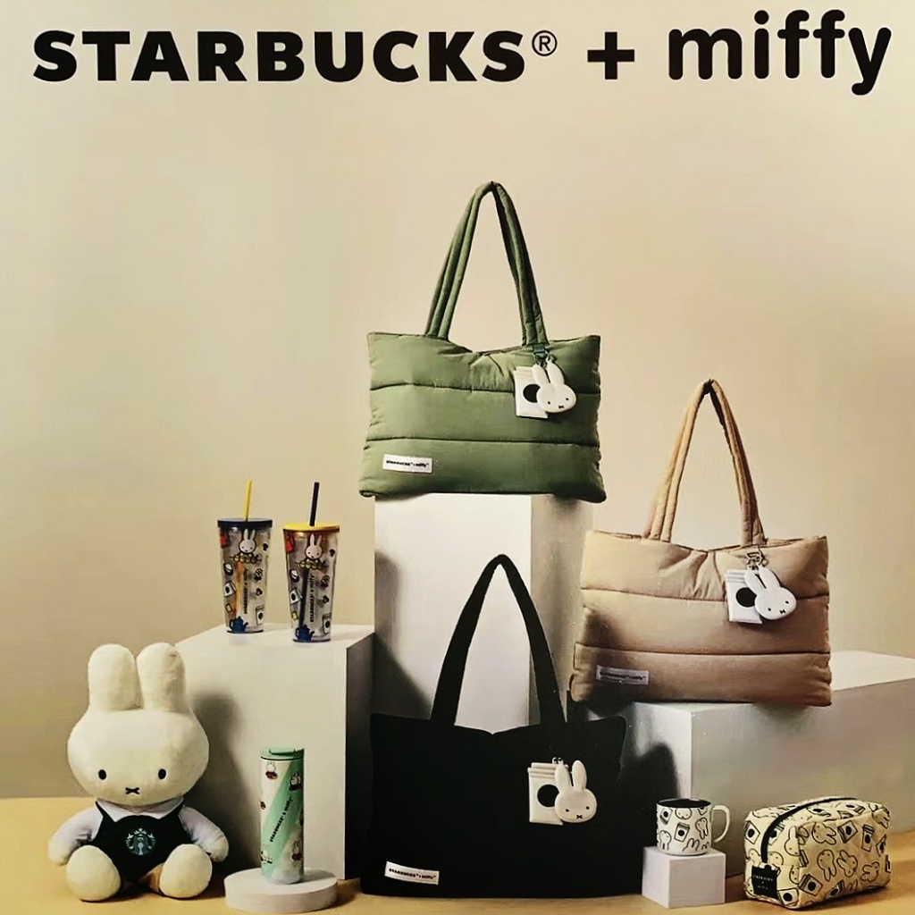 Sg READY STOCK Starbucks x Miffy กระเป ๋ าสะพายไหล ่ ลําลองความจุขนาดใ ...