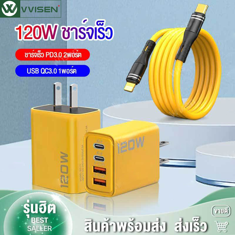 120w PD Fast Charging Kit, Fastest Charging QC 3.0 Fast Charging 2PD ...