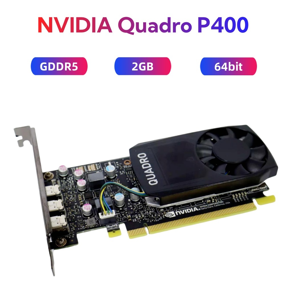 Nvidia Quadro P400 2GB GDDR5 64 บิต SFF ขนาดเล็กรูปแบบ Factor กราฟิก ...