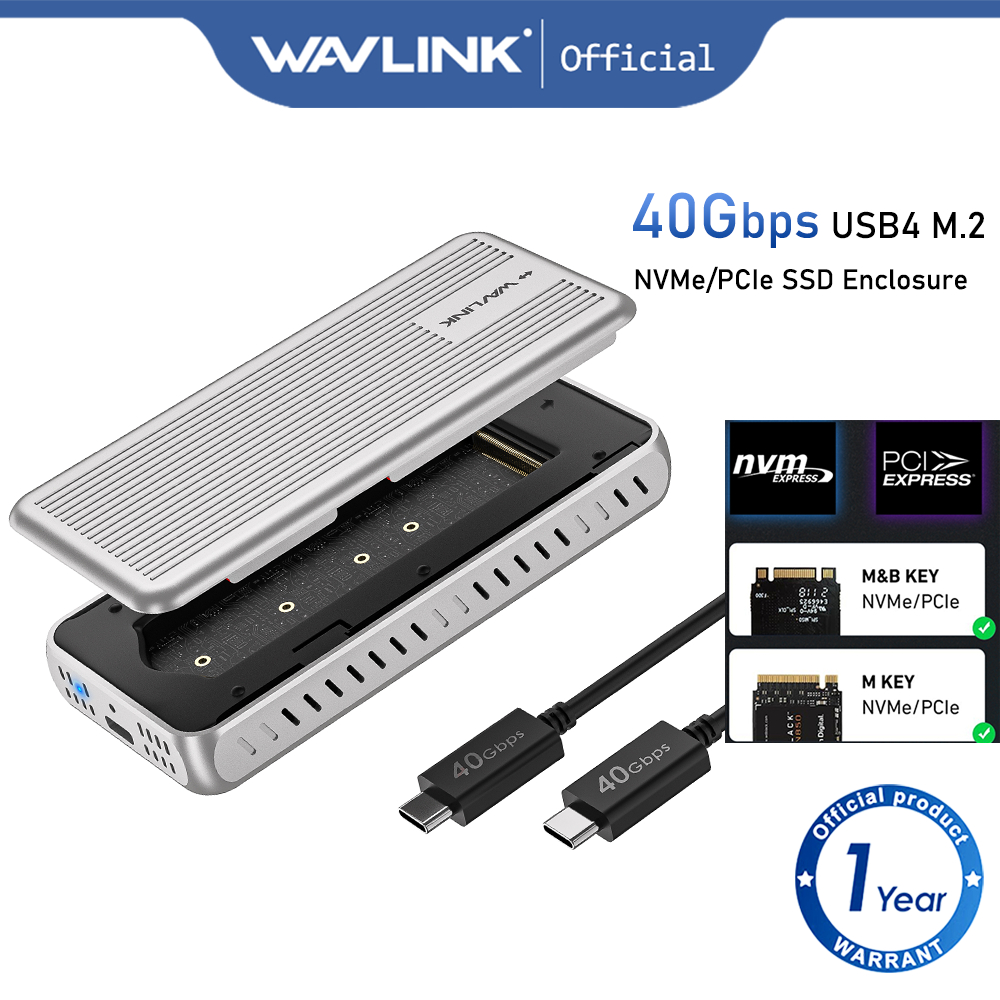 WAVLINK Wavelink 40Gbps PCIe NVMe SSD Enclosure USB4 ตู ้ ฮาร ์ ดไดรฟ ์ ...