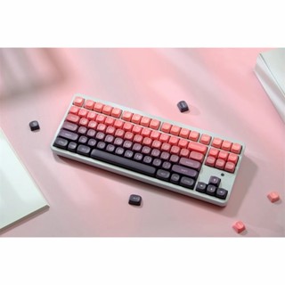 Xoa MOA Profile keycap Red Bean Gradient Keycaps สีแดงสีเทา PBT Dye ...