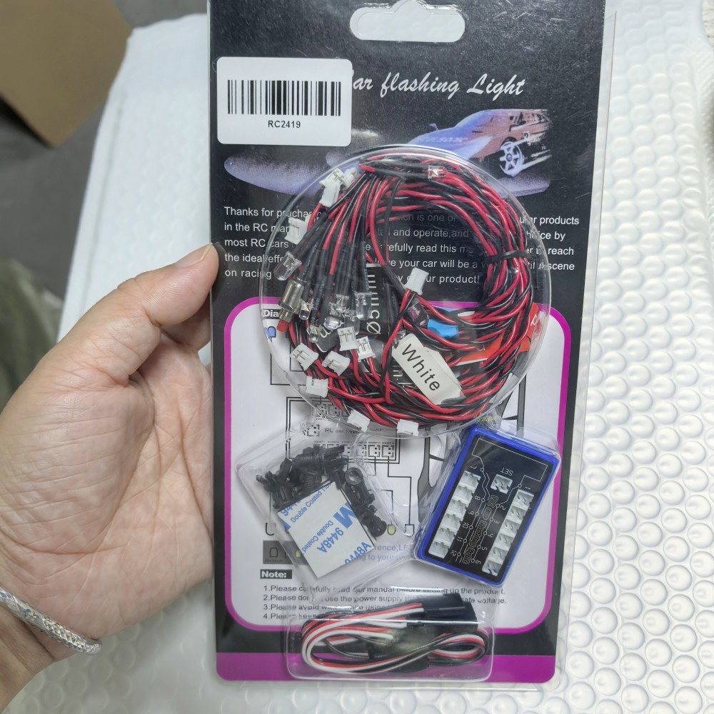 Rc รถ 12 LED กระพริบ Bright โคมไฟชุดระบบสําหรับ 1/10 1/8 RC Drift HSP ...