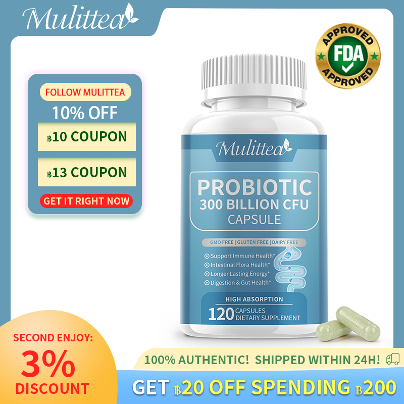 Mulittea Probiotic Hard Capsules 300 Billion CFU Active Organisms หนุน ...