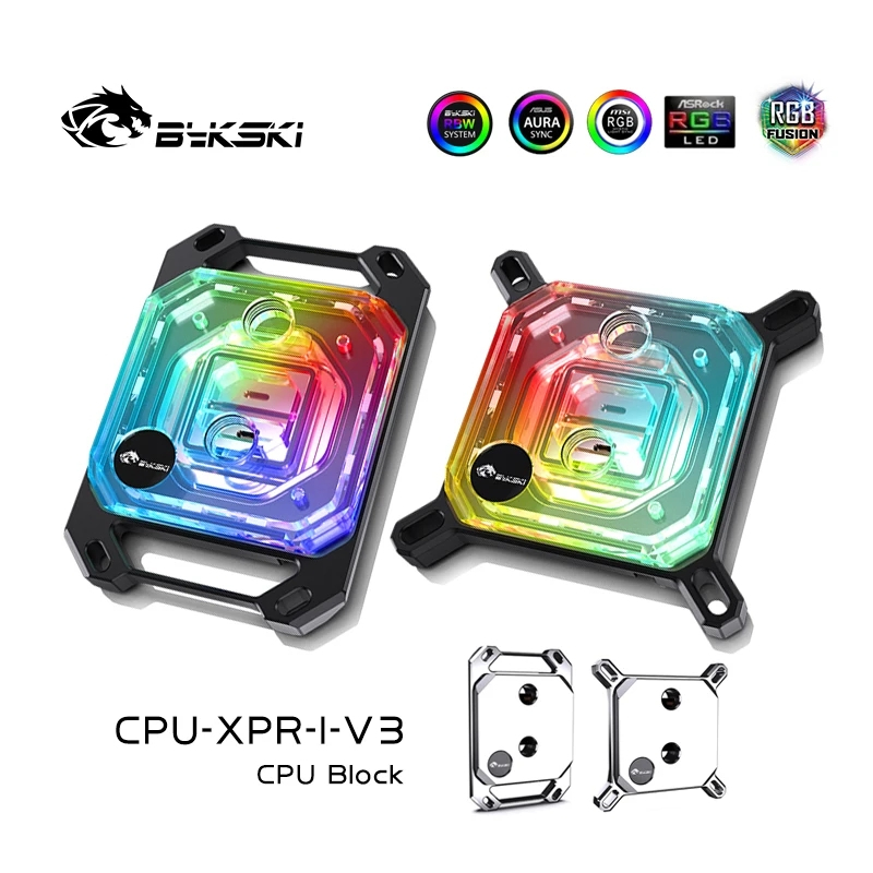 Bykski CPU Block ใช้สําหรับ INTEL LGA115X 1200 1700 2011/AMD Ryzen 3/5/7 X470 X570 Water Cooler ...