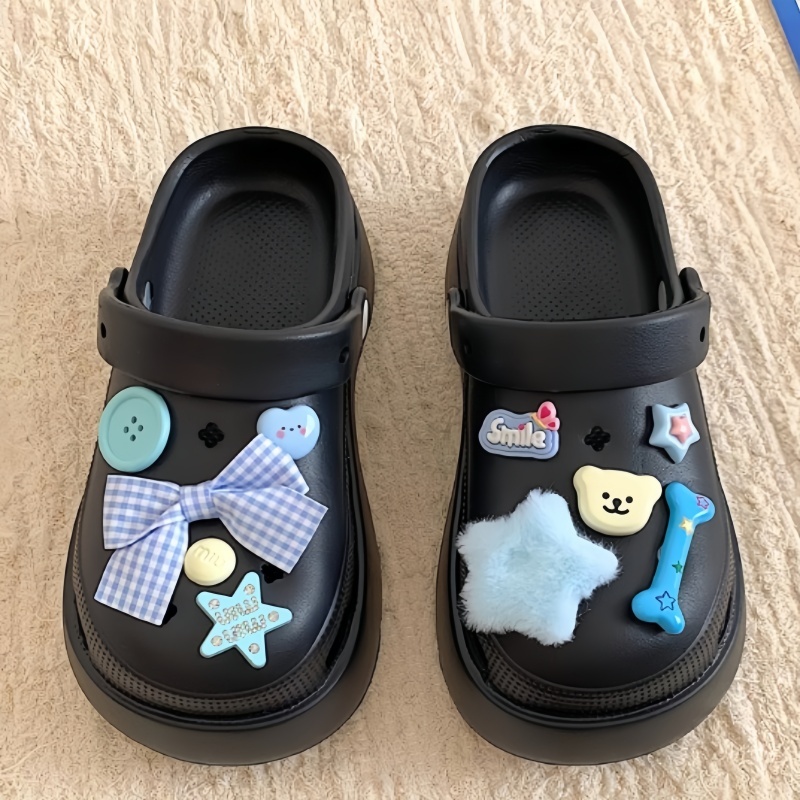 10-ชิ ้ น/set Croc Jibbz Dopamine Bear Charm Button Shoes Five-pointed ...