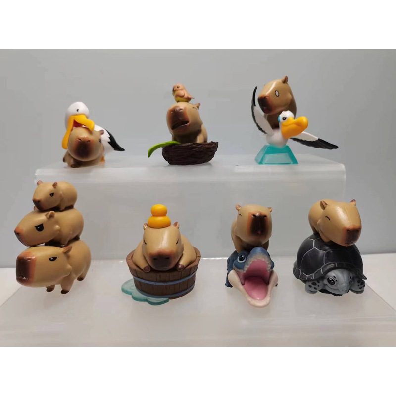 7 ชิ ้ นตุ ๊ กตา Capybara Capybara bean รุ ่ นน ่ ารัก Action Figure ...