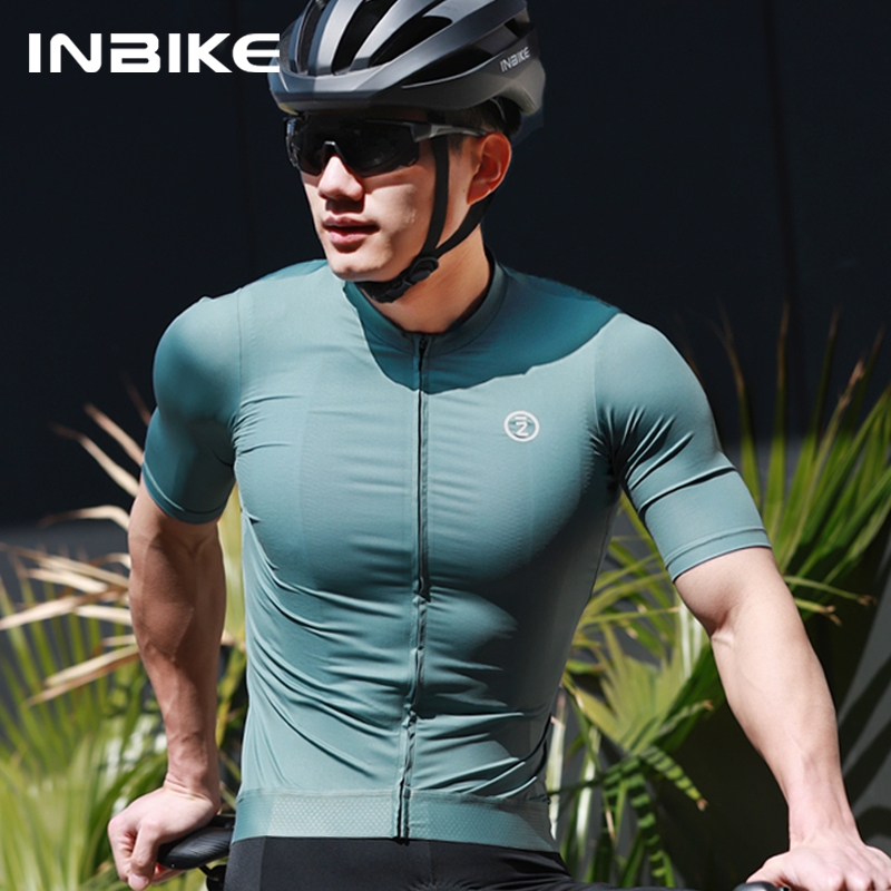 INBIKE เสื้อปั่นจักรยานแขนสั้นมืออาชีพ, เสื้อปั่นจักรยานผู้ชาย, แห้งเร็ว, ระบายอากาศได้ดี, มี ...