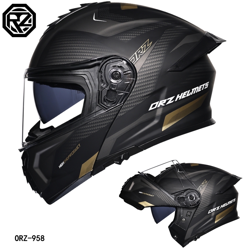 หมวกกันน็อค แบบกระจกคู่ สําหรับขี่รถจักรยานยนต์ Orz | Shopee Thailand