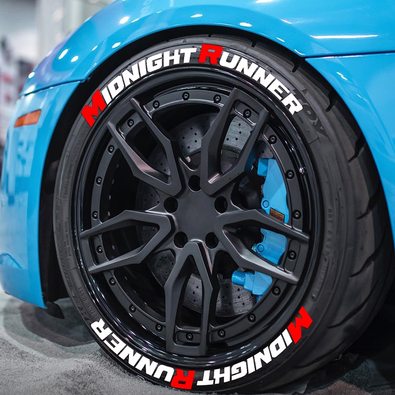2 ชิ้นรถสติกเกอร์ยาง MIDNIGHT RUNNER Stiker Tayar Kereta Tyre สติกเกอร์ ...