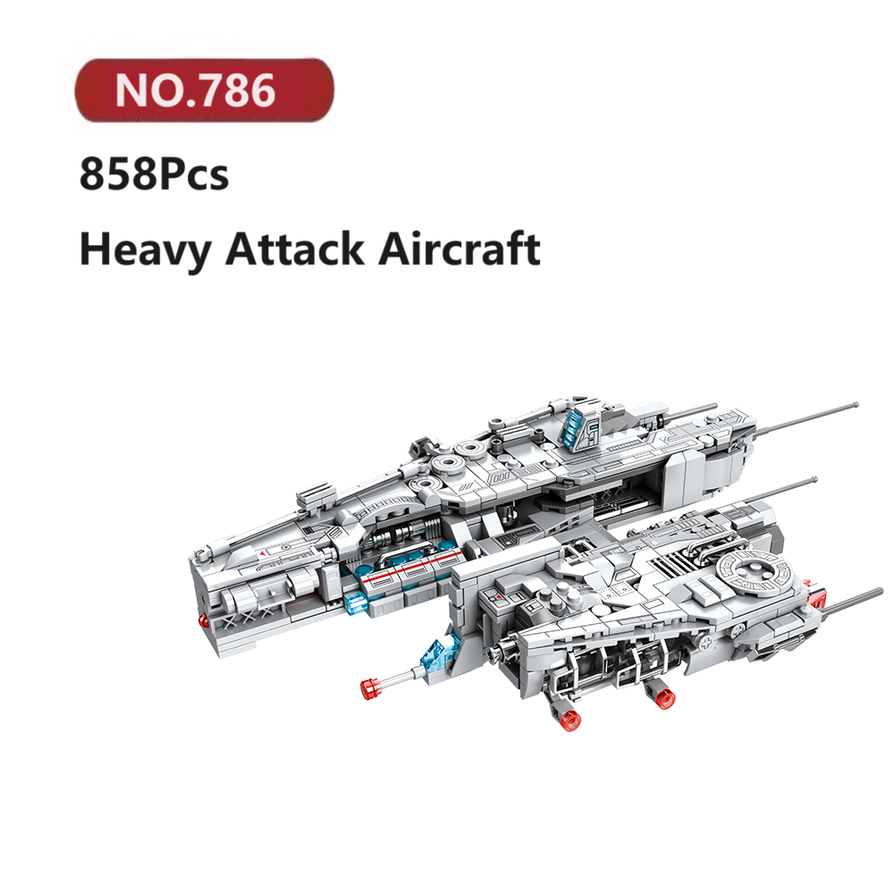 เรือโจมตีอวกาศ เข้ากันได้ตัวต่อเลโก้ 858ชิ้น Reobrix Space เลโก้ชุดของ ...
