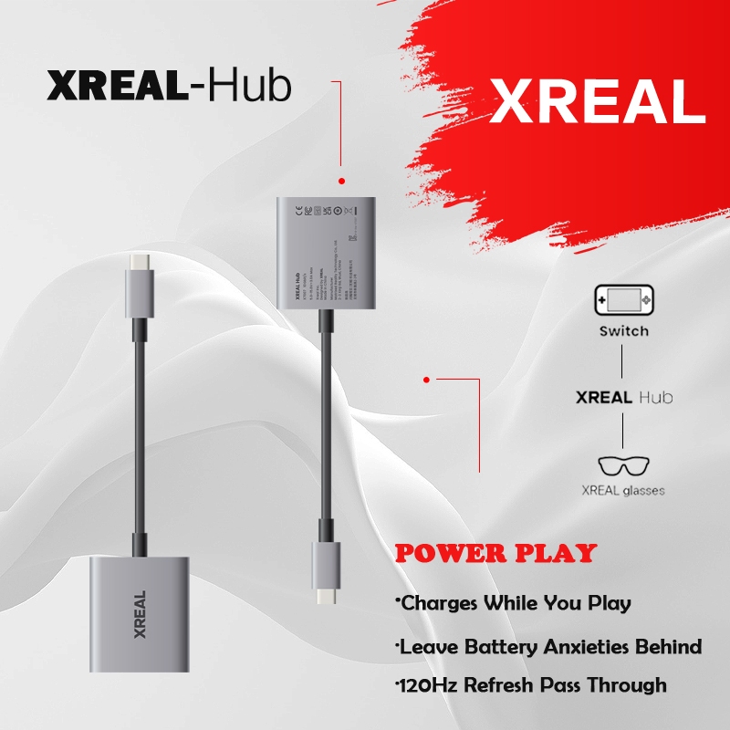 Xreal Hub & Air Glasses Fully Adapted Handheld Direct Link ชาร์จ While Play Switch Must-Have PD ...
