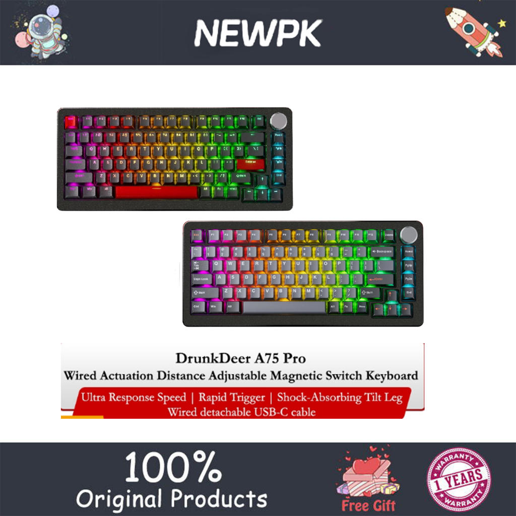 Drunkdeer A75 Pro คีย์บอร์ดเมคคานิคอล แบบใช้สาย RGB แม่เหล็ก | Shopee ...