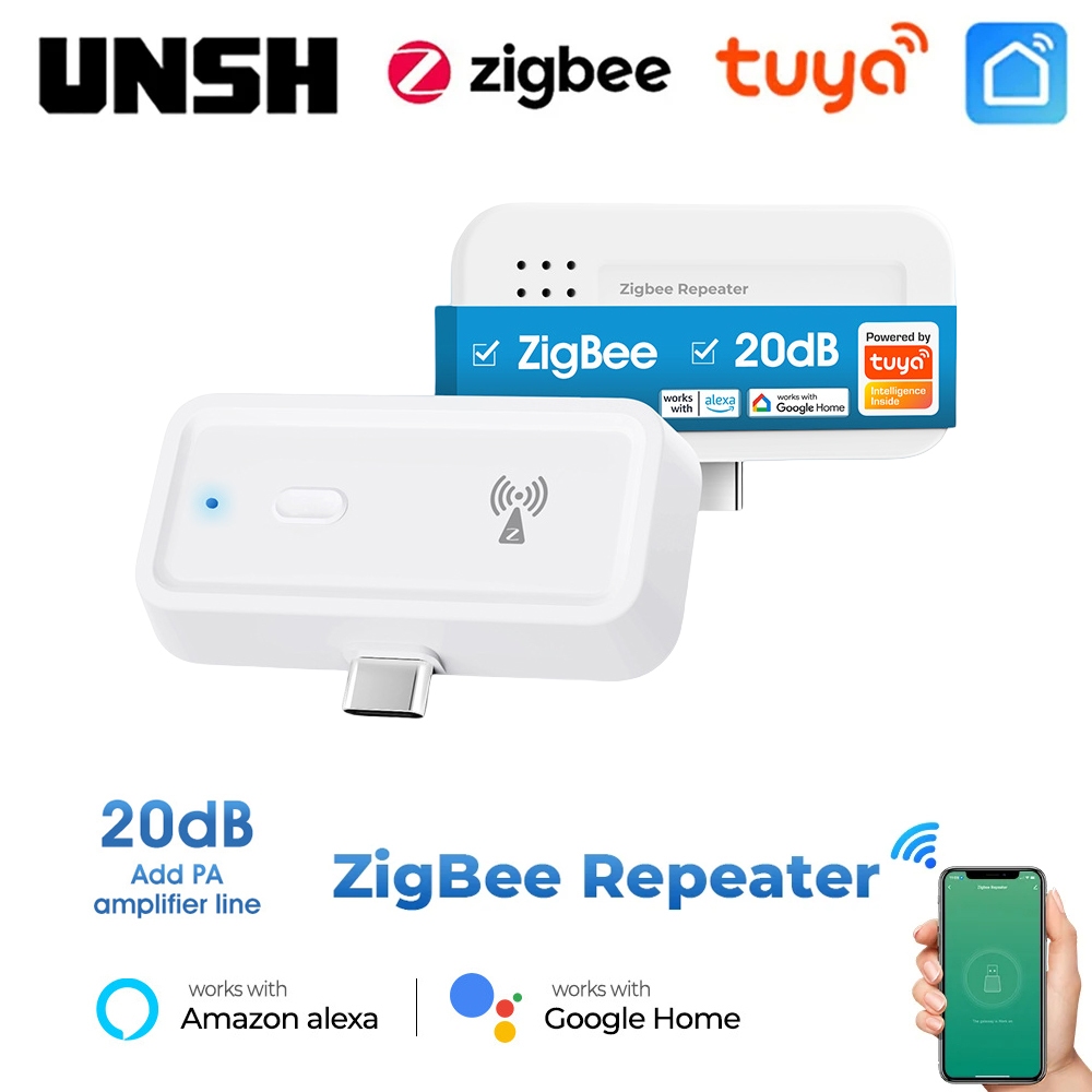 Tuya ZigBee type-C สัญญาณ Repeater เครื ่ องขยายเสียงสัญญาณ Extender สําหรับ Smart Life ZigBee ...