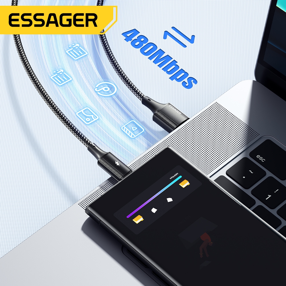 Essager 120W สาย Usb Type C สําหรับสายชาร ์ จเร ็ ว xiaomi 6A | Shopee ...