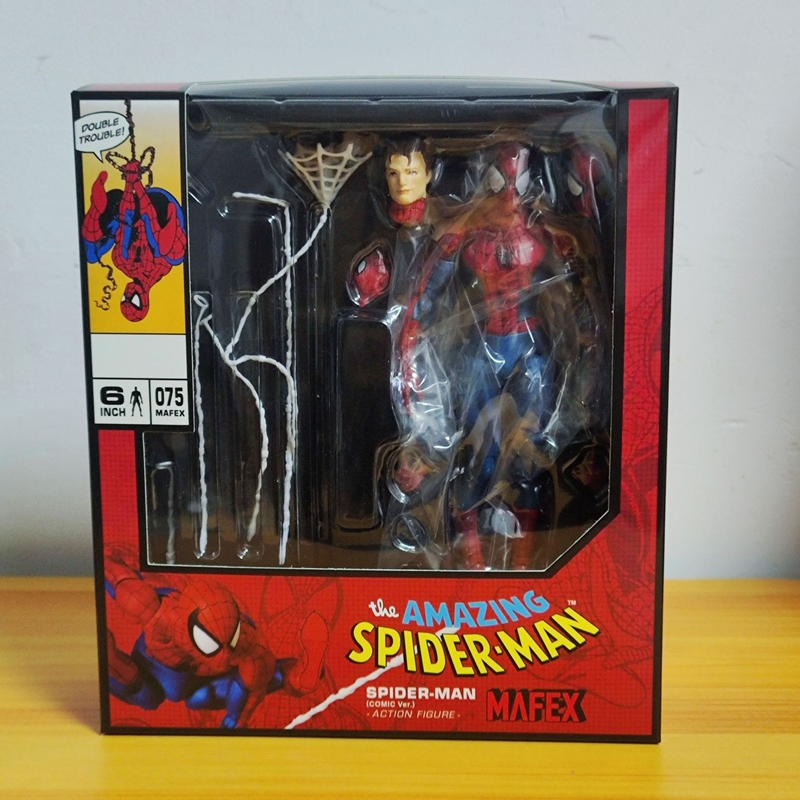 16ซม. The Avengers Mafex 075 Spiderman 6" Comic Ver. The Amazing Spider ...