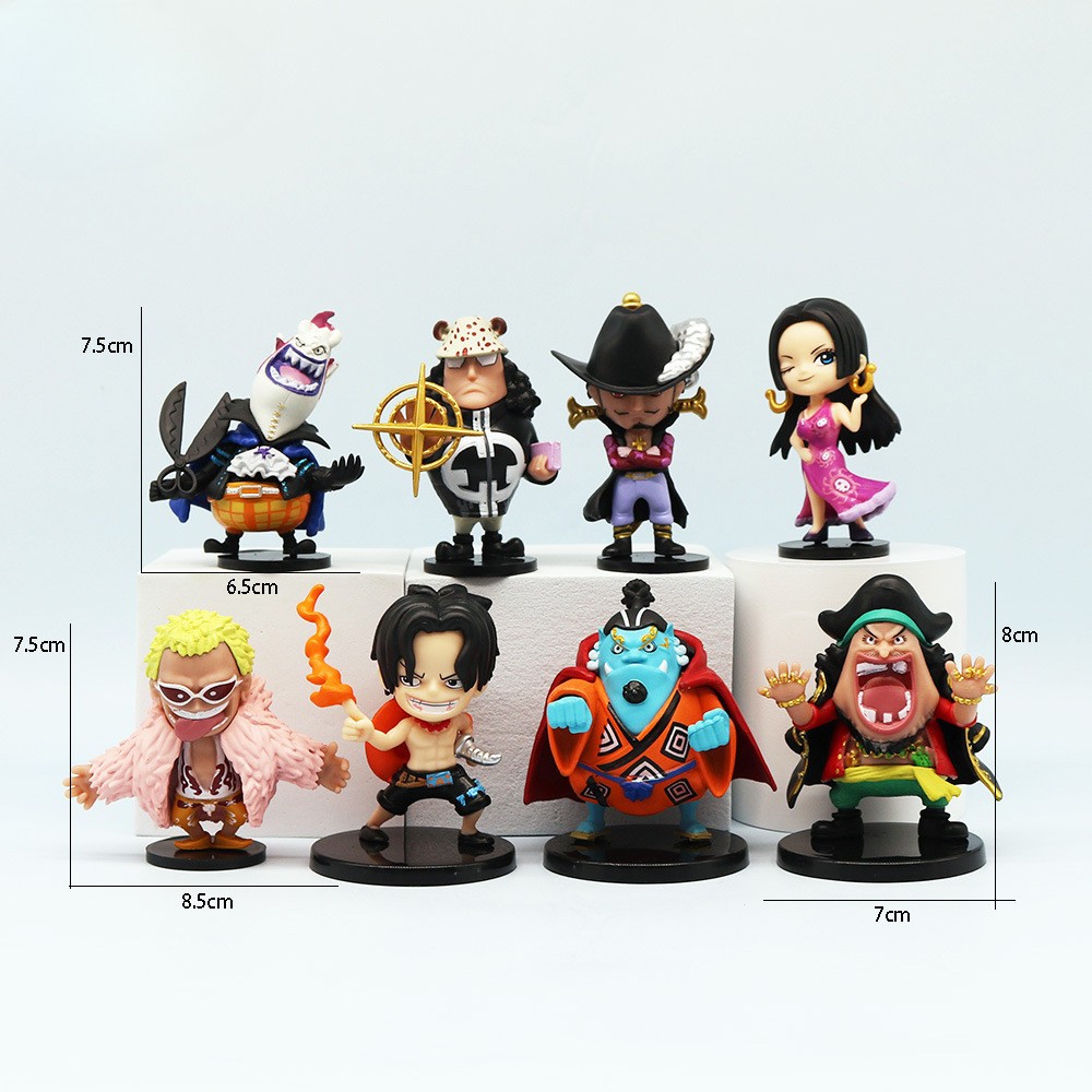 ฟิกเกอร์วันพีช 9/6 ชิ้น ชุด One Piece Luffy Zoro Ace Nami Sanji Usopp ...