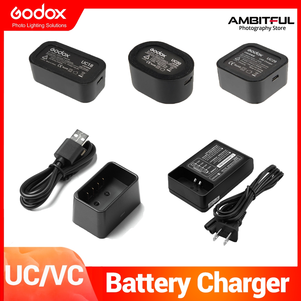 Godox UC18 UC20 UC29 USB Flash Battery Charger สําหรับ Godox VB18 สําหรับ V850II V860II / VB20 ...