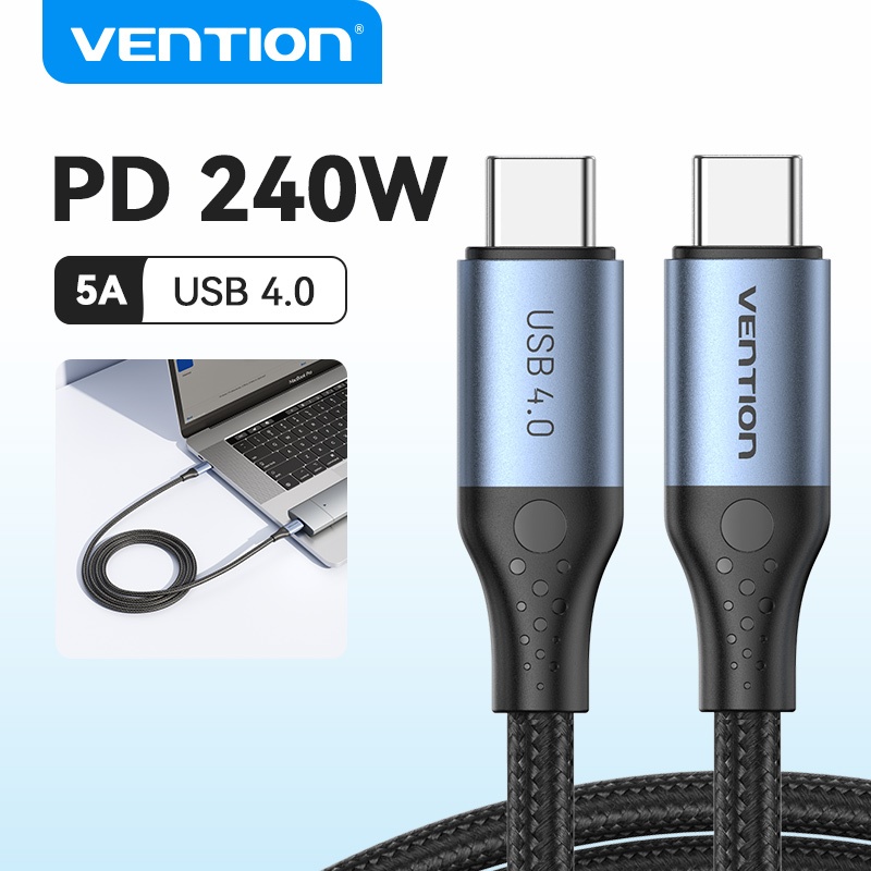 Vention สาย USB 4.0 Type C 40Gbps 5A การส่งสัญญาณภาพที่เหนือกว่า 8K ...