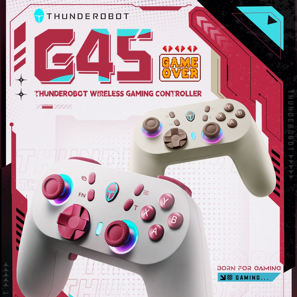 Thunderobot G45 Xbox-like Gaming Controller, Tri-โหมดแบบมีสาย 2.4G ... Thunderobot G45 Xbox-like Gaming Controller, Tri-โหมดแบบมีสาย 2.4G ...