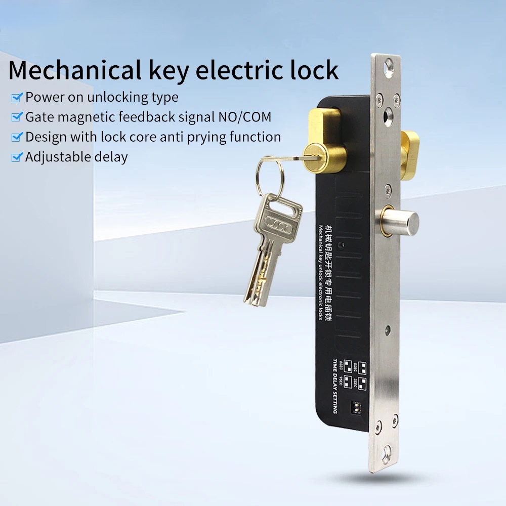 Fail Secure 12V/24V Electric Drop Bolt Lock Manual Key Unlock กระบอก ...