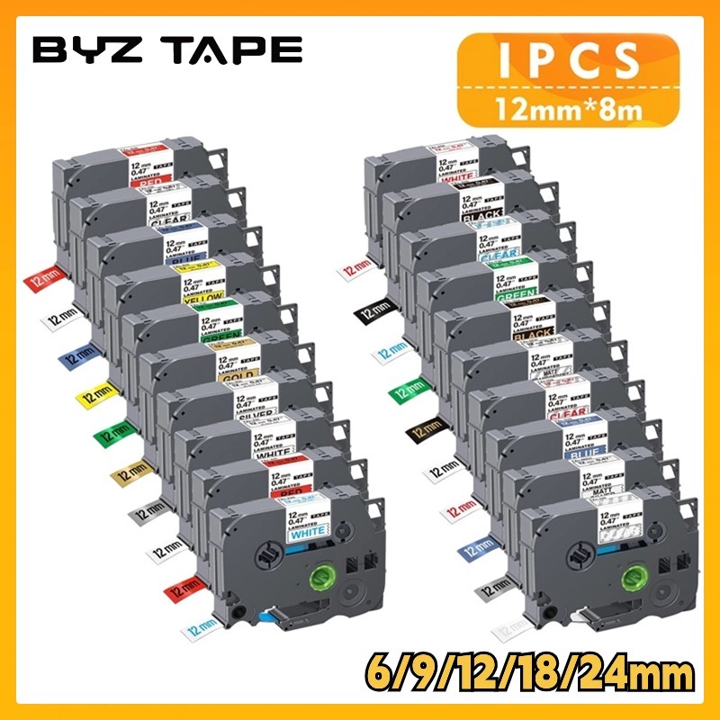 เทปฉลาก tze231 6 9 12 18 24 มม. สําหรับเครื่องทําฉลาก Brother tze231 ...