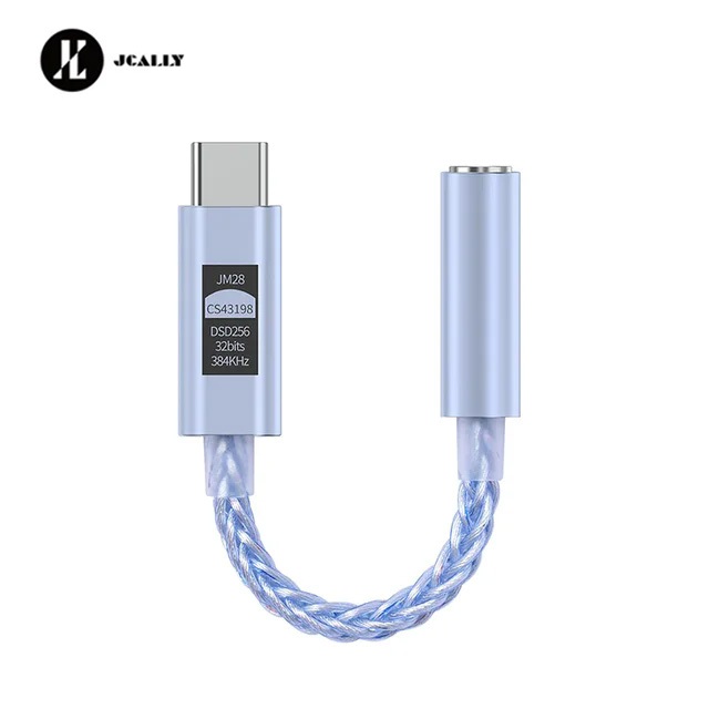 Jcally JM28 Cirrus Logic CS43198 ชิปแบบพกพา DAC Decoder Type-C ถึง 3.5 ...