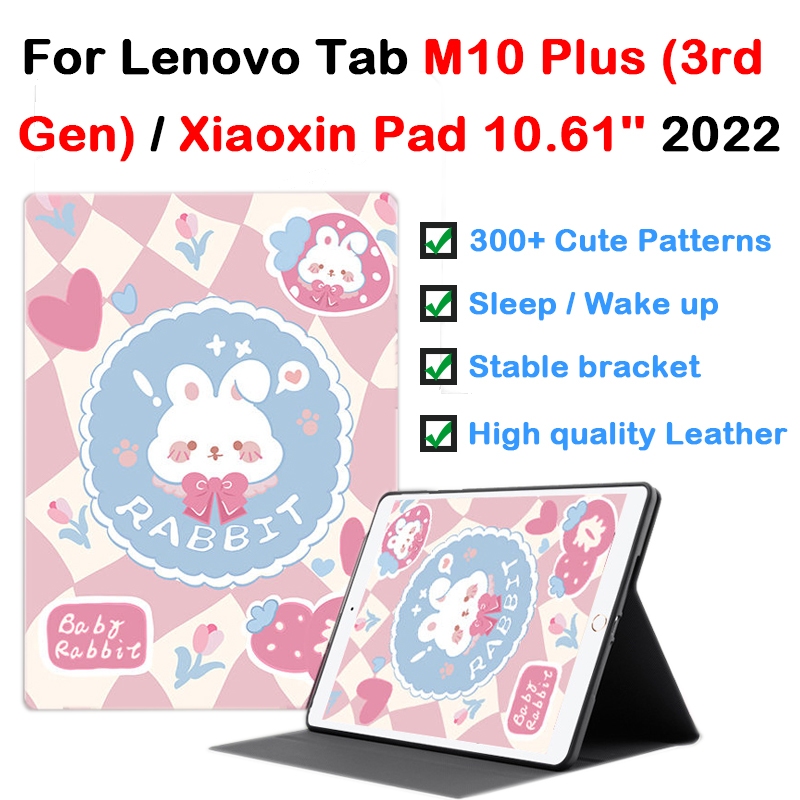 สําหรับlenovo Tab M10 Plus (3rd Gen) 10.61 2022 TB125FUแฟชั่นน่ารักการ์ตูนFlip Cover Xiaoxin Pad ...