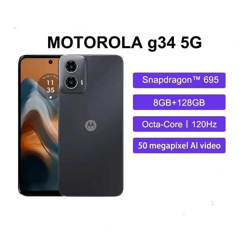 Global rom Motorola Moto G34 5G 120Hz Octa-core 6nm Qualcomm Snapdragon ...