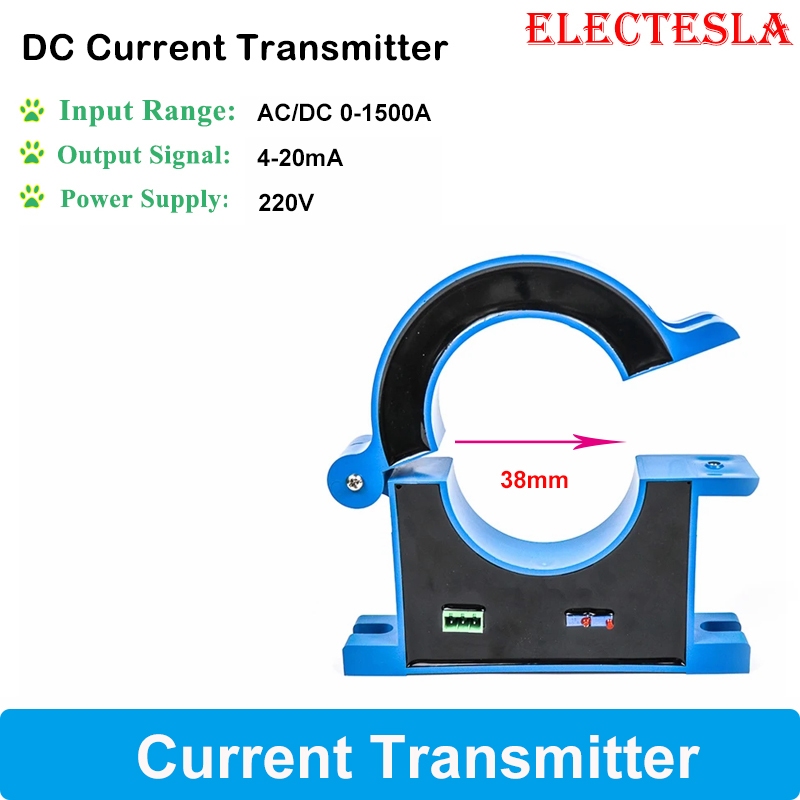 Ac DC 1500A CT เครื ่ องส ่ งสัญญาณแยกcore current transducer clamp-type CT 4-20ma 220V แหล ่ งจ ...