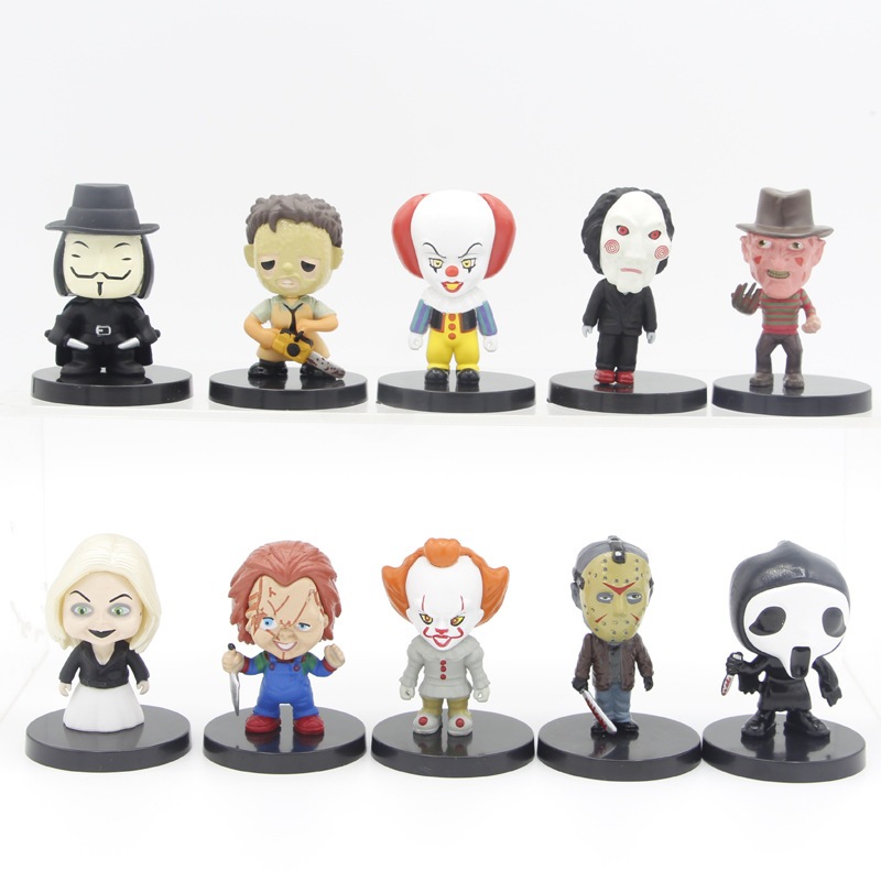 10pcs Nightmare ตุ ๊ กตาตัวเลขจิ ๊ กซอว ์ Clown Crow Screamer ฮาโลวีนเค ...