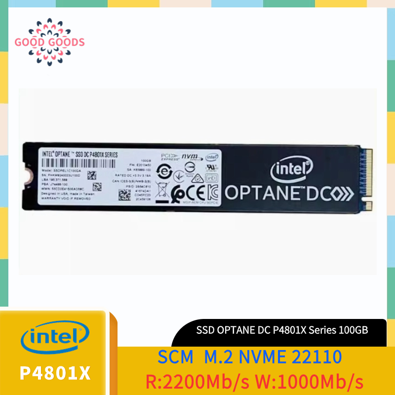 Intel Optane SSD DC P4801X Series 100GB 375GB SCM M.2 NVME 22110 ใหม ่ ...