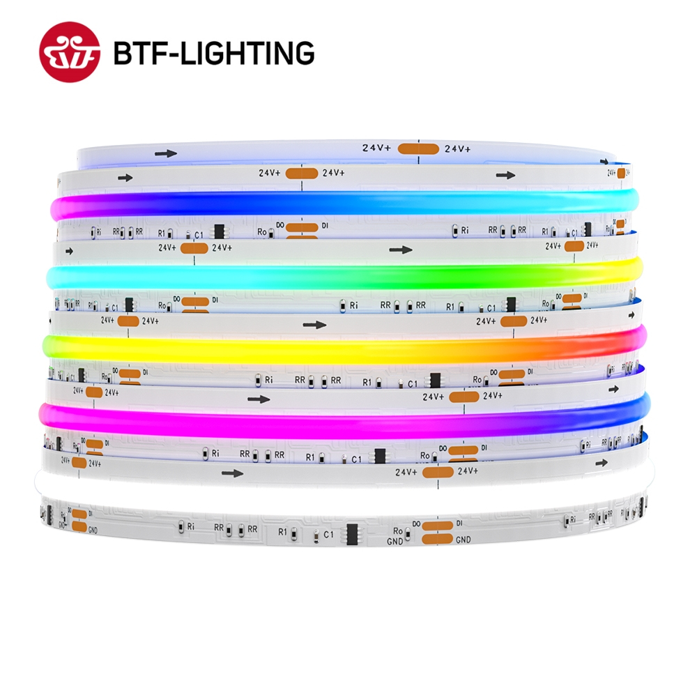 BTF-LIGHTING FCOB COB RGBW IC แถบไฟ LED 896LEDs/m ใช้ WS2814 IC RA90 IP30 DC24V | Shopee Thailand