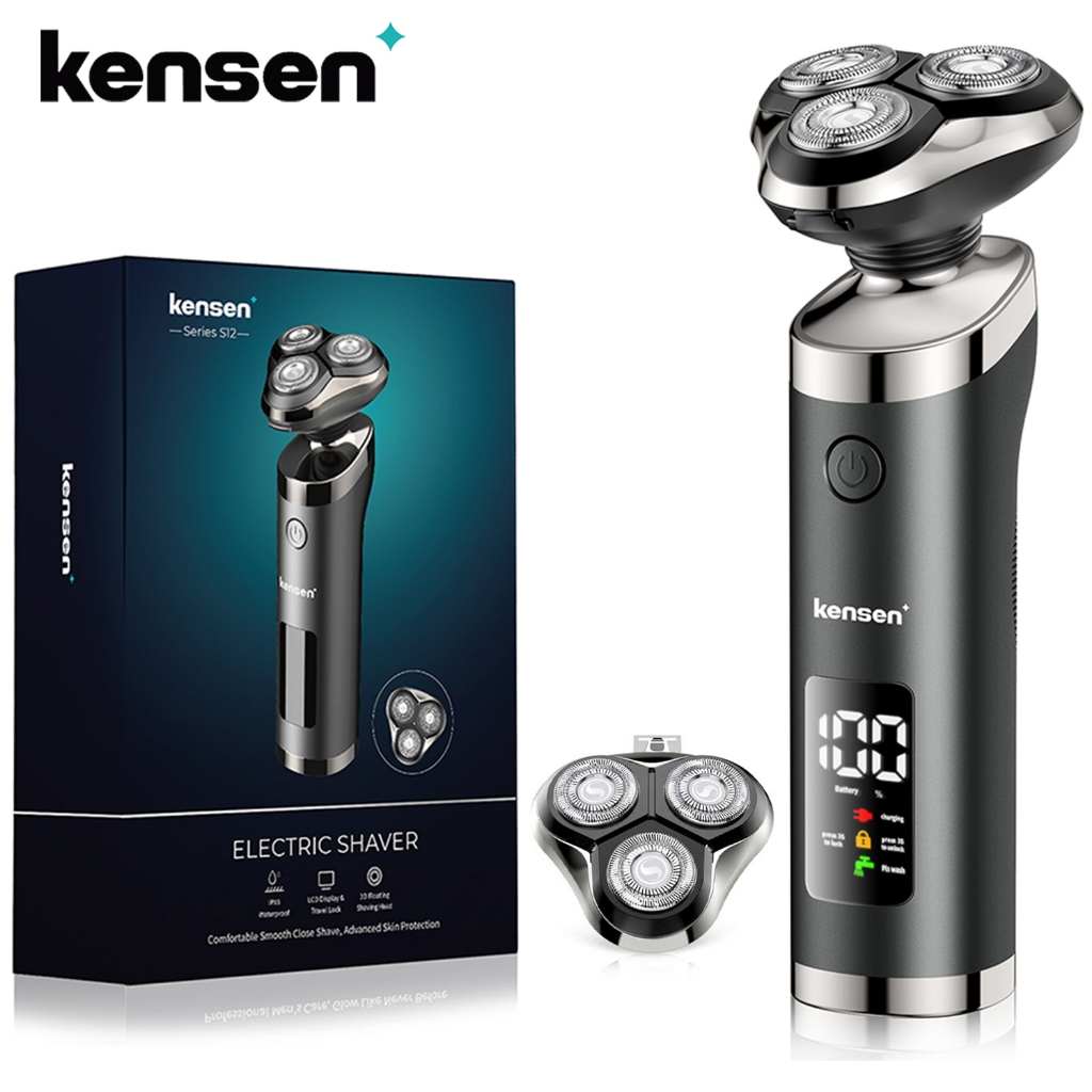 Kensen เครื่องโกนหนวดเคราไฟฟ้า 3D IPX6 กันน้ํา อเนกประสงค์ สําหรับ ...