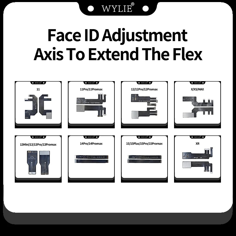 Face Alignment Flex สําหรับ WYLIE iPhone X 11 12 13 14 15 Pro Max Dot Matrix Alignment Face ID ...