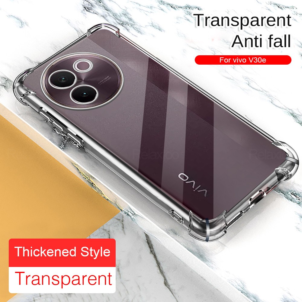 สําหรับ Vivo V30e 5G 2024 6.78 นิ้วซิลิคอนนุ่มปกหลัง Vivo V30e Vivo V30 ...