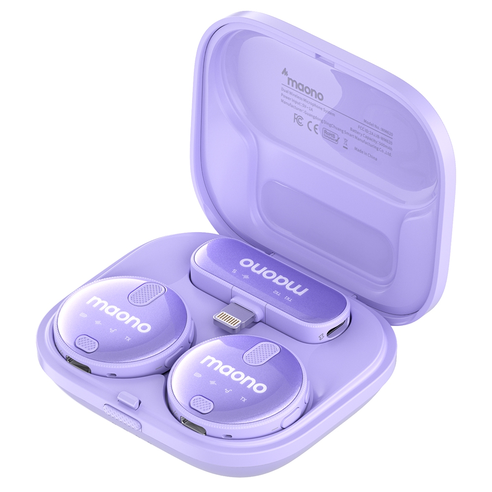 Maono WM620 PC2 ไมโครโฟนไร้สาย พร้อมไมโครโฟนลดเสียงรบกวน 2 ระดับ 2.4GHz ...